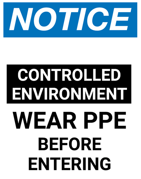 ESD Anti-Static Cleanroom Signage - Zapworx
